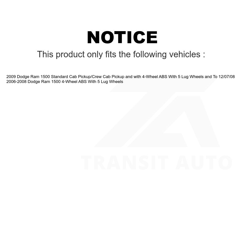 Front Wheel Bearing Hub Assembly 70-515113 For Dodge Ram 1500 – PartsGo